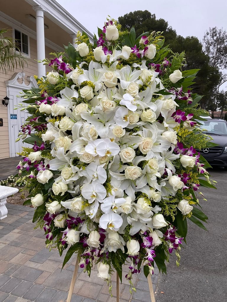 Funeral Standing Spray #15 – Kimanh Flowers